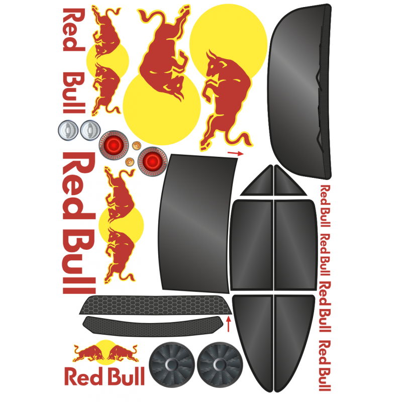 Autocollant Cox Baja du desert Red Bull